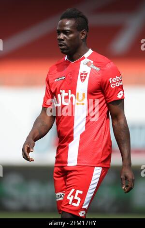 Monza, , 4th May 2021. Mario Balotelli of AC Monza looks on, on one ...