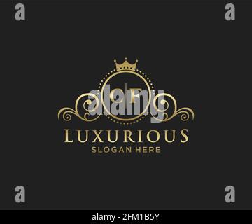 CF Letter Royal Luxury Logo template in vector art for Restaurant ...