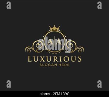 AA Letter Royal Luxury Logo template in vector art for Restaurant ...