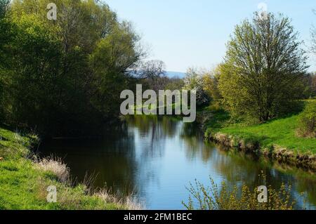 The Nidda river in Frankfurt Bonames Stock Photo - Alamy