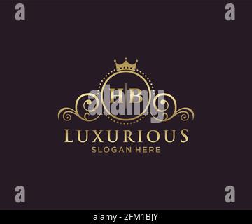 HB Letter Royal Luxury Logo template in vector art for Restaurant ...