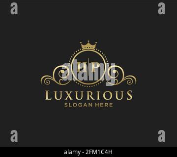 HP Letter Royal Luxury Logo template in vector art for Restaurant ...