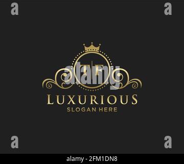 TF Letter Royal Luxury Logo template in vector art for Restaurant ...
