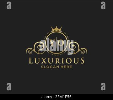 YO Letter Royal Luxury Logo template in vector art for Restaurant ...