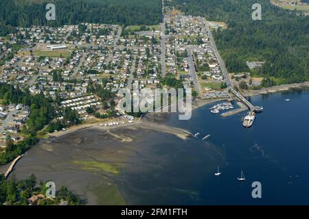 Aerial photograph of Crofton and the BC Ferry terminal, Vancouver ...