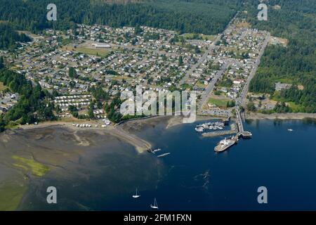 Aerial photograph of Crofton and the Howe Sound Queen at the Crofton ...