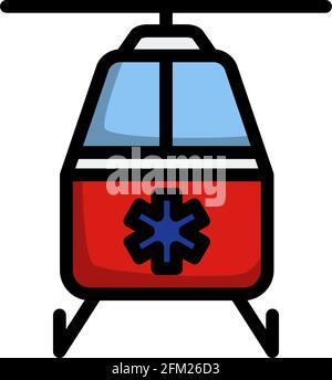 Medevac Icon. Editable Bold Outline With Color Fill Design. Vector ...