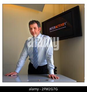 George Mackintosh, chief executive of INTERACTIVE1, in his ofice in ...