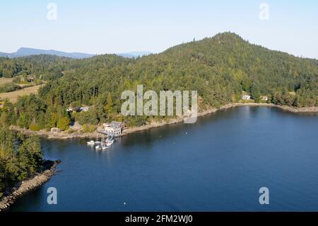 Hope Bay, North Pender Island, BC. Aerial photographs of the Southern ...