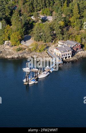 Hope Bay, North Pender Island, BC. Aerial photographs of the Southern ...
