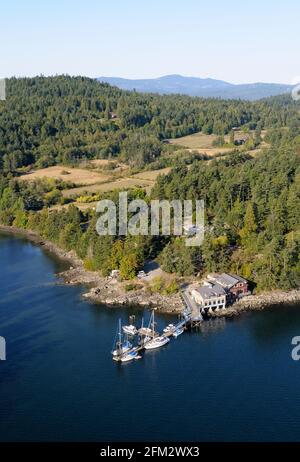 Hope Bay, North Pender Island, BC. Aerial photographs of the Southern ...