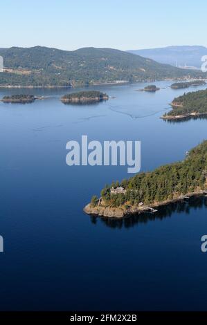 Aerial photo of Scott Island, British Columbia, Canada Stock Photo - Alamy