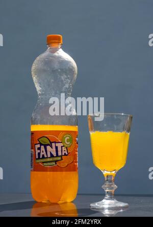 Ukraine. 05th May, 2021. In this photo illustration, 1.5 L bottle of ...