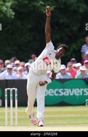 Jofra Archer of Sussex in bowling action during day three of the ...