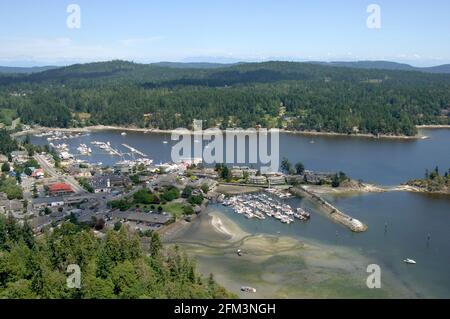 The marinas at the head of Ganges Harbour, Ganges, Salt Spring Island ...