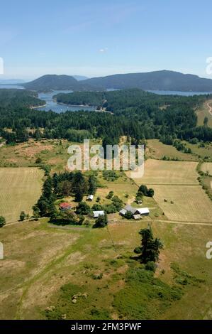 Aerial of Mayne Island, BC, Canada Stock Photo - Alamy
