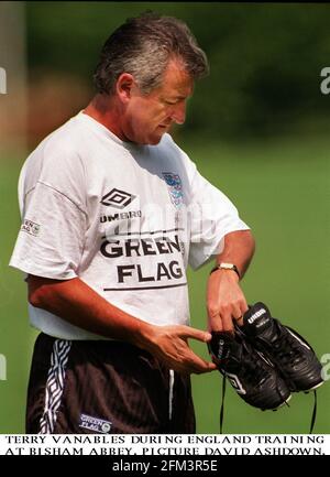 England Training - Bisham Abbey. England Manager Kevin Keegan battles ...