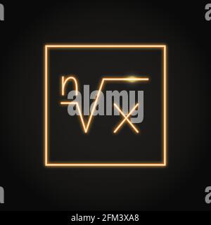 calculator root icon vector outline illustration Stock Vector Image ...