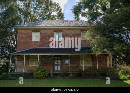26 April 2021 - Stroud, NSW, Australia. Front view of Quambi House, an ...