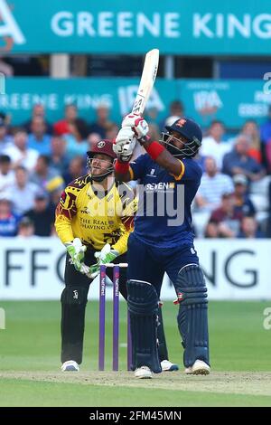 Ashar Zaidi hits six runs for Essex during Gloucestershire vs Essex ...