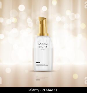 Design Cosmetics Product Template for Ads or Magazine Background. 3D ...