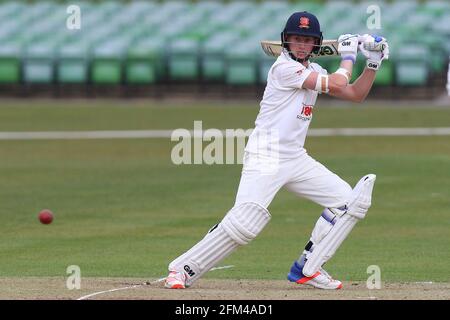 Callum Taylor hits four runs for Essex during Kent CCC vs Essex CCC ...