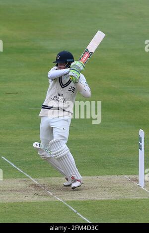 Sam Robson hits four runs for Middlesex during Middlesex CCC vs Essex ...