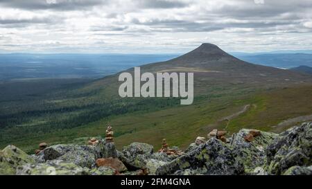 Städjan mountain in Idre, Sweden. Mountain looking like a volcano Stock ...