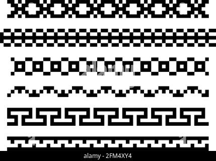 seamless pixelated borders Stock Vector Image & Art - Alamy