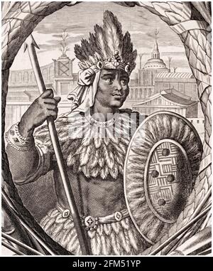 Moctezuma II (c. 1466-1520). Ninth tlatoani or ruler of Tenochtitlan ...