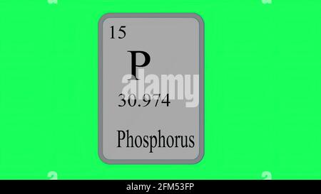 3d render of atom structure of phosphorus isolated over white ...