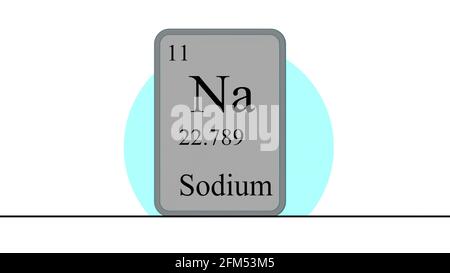 3d render of atom structure of sodium isolated over white background ...