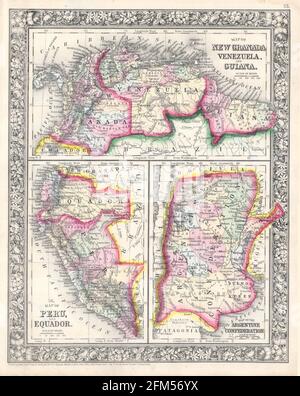 Vintage copper engraved map of Venezuela from 18th century. All maps ...