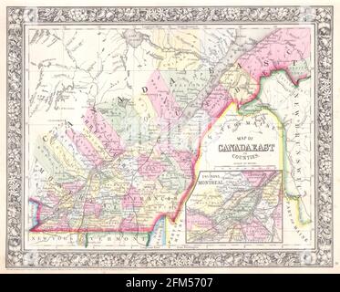 Antique Maps of the World, Map of Canada, Old Map of Canada, Vintage ...