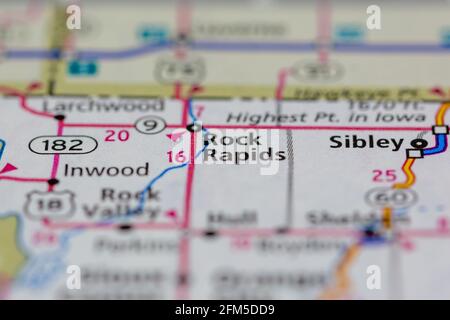 Coon Rapids Iowa USA Shown on a Geography map or road map Stock Photo ...