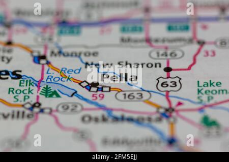 Pella Iowa USA Shown on a Geography map or road map Stock Photo - Alamy