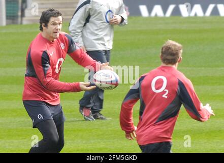 ENGLAND RUGBY TEAM TRAINING AT TWICKENHAM FOR THERE MATCH WITH ITALY 9 ...