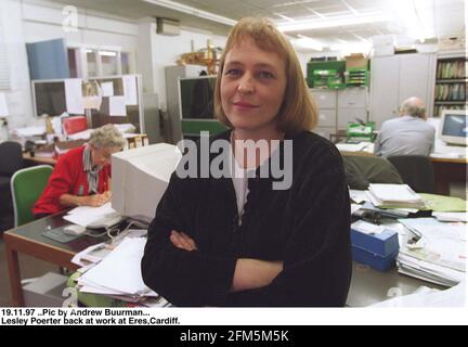 Single Mother Lesley Porter at work November 1997Lesley has worked in ...