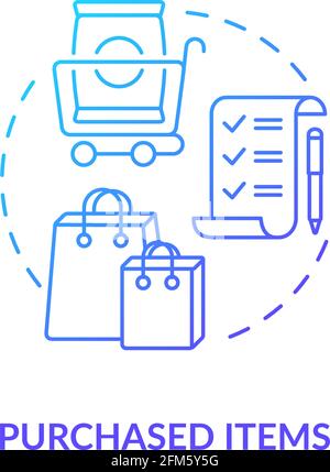 Purchased items concept icon Stock Vector Image & Art - Alamy