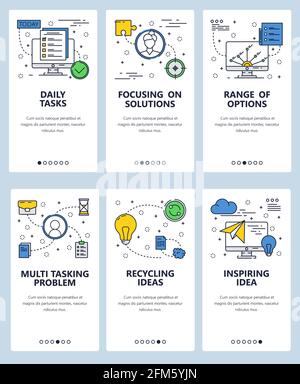 daily task routine line icon, outline symbol, vector illustration ...