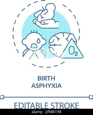 Birth asphyxia concept icon Stock Vector Image & Art - Alamy