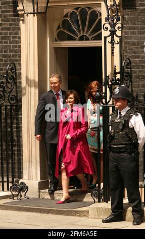 The Blair Family on their last day leaving Downing street. pic David ...