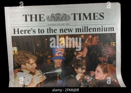 Front page of The Times newspaper, showing an exclusive interview with ...