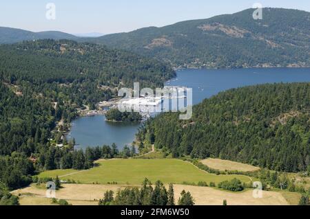 Bird's Eye Cove Marina and the Maple Bay Marina aerial photograph ...