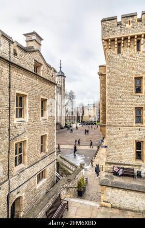 Inner courtyard of the Tower of London, England, UK Stock Photo - Alamy
