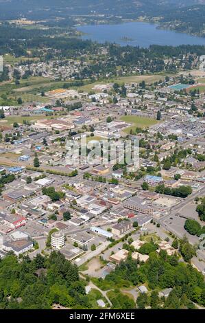 Aerial photograph of downtown Duncan. Duncan, Cowichan Valley ...