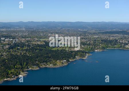 Aerial photo of Saanich, Victoria, Vancouver Island, British Columbia ...