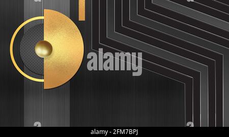 3d modern art mural wallpaper, night landscape with a dark black ...