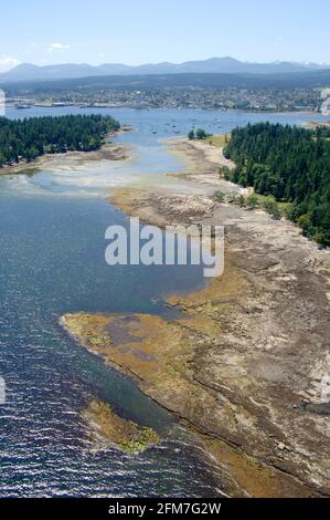 Protection Island and Newcastle Island off Nanaimo. Protection island ...