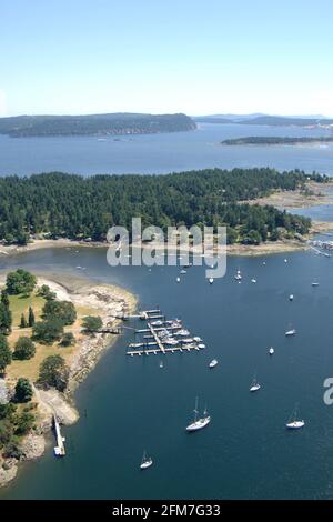 Protection Island and Newcastle Island off Nanaimo. British Columbia ...